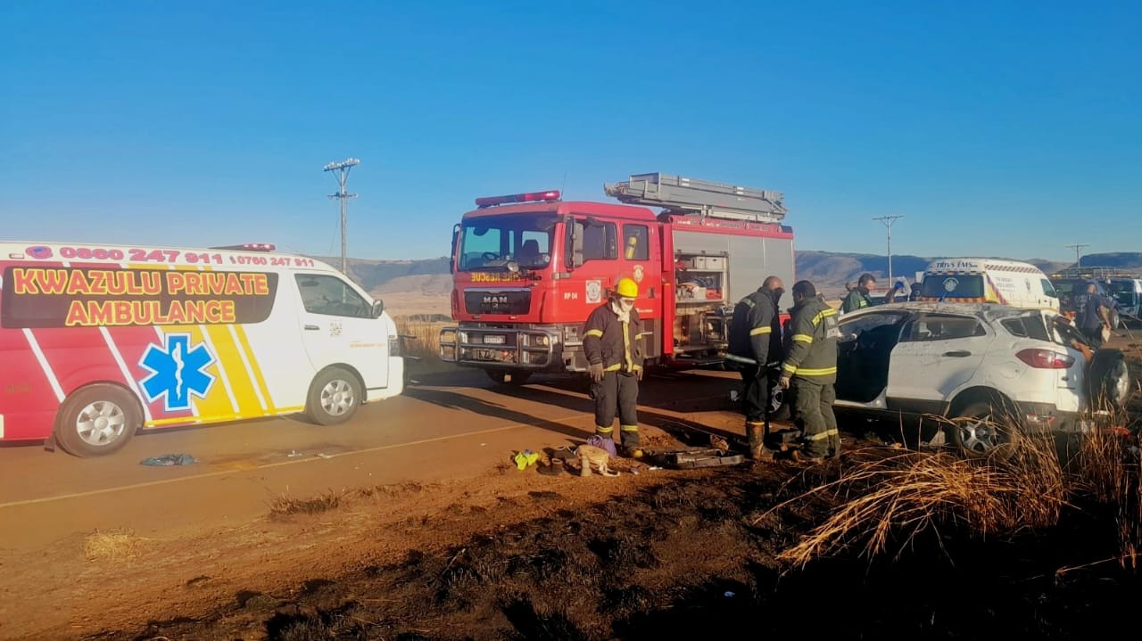 Paramedics treat seven after two vehicles crash on Memel Road ...
