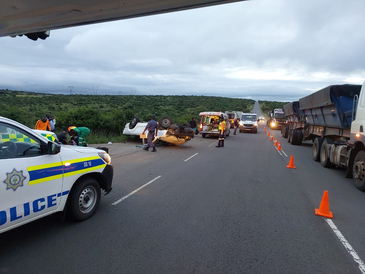 Soccer supporters injured in serious rollover on R34 | Northern Natal News