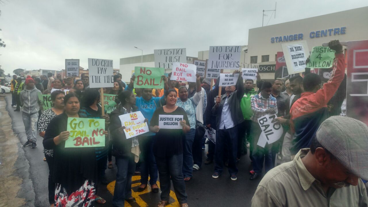 WATCH: Crowds demonstrate for Dillon Puckree outside Stanger court ...