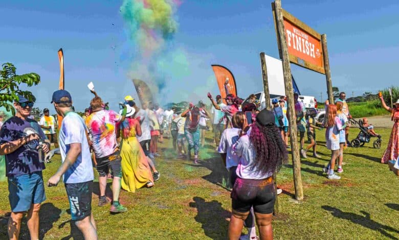 Ballito Farmers' Market trail run launches with a vibrant colour run ...