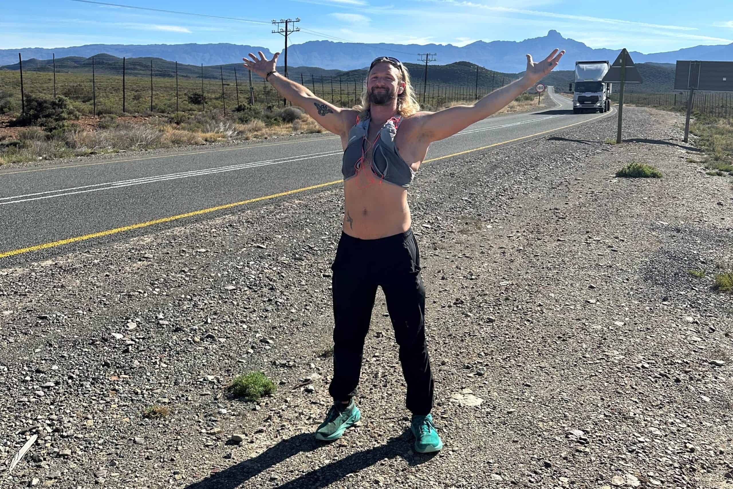 “Forrest Gump” Andrew Lusk pushes through pain in Plett to Cape Town ...