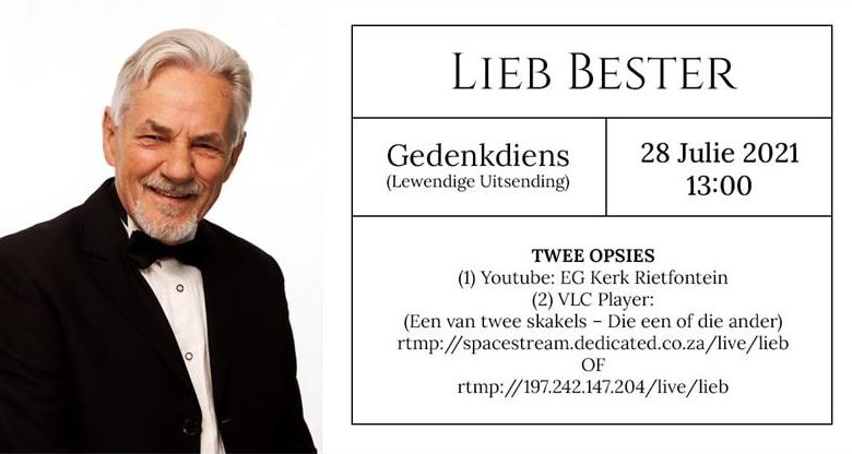 Aanlyn gedenkdiens vir Lieb Bester | Rekord