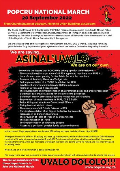 Popcru to march for better wages | Rekord