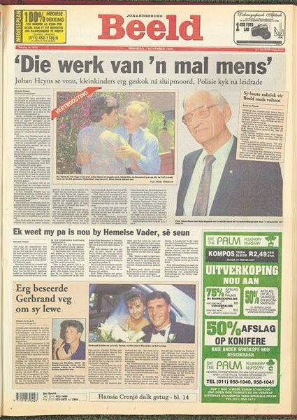30 Jaar later: Heyns-sluipmoord steeds 'n raaisel | Rekord