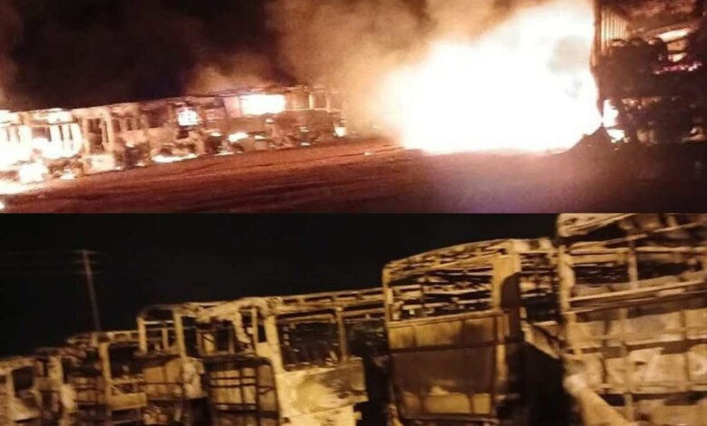 Watch as 51 Putco buses torched in coordinated arson attack | Rekord