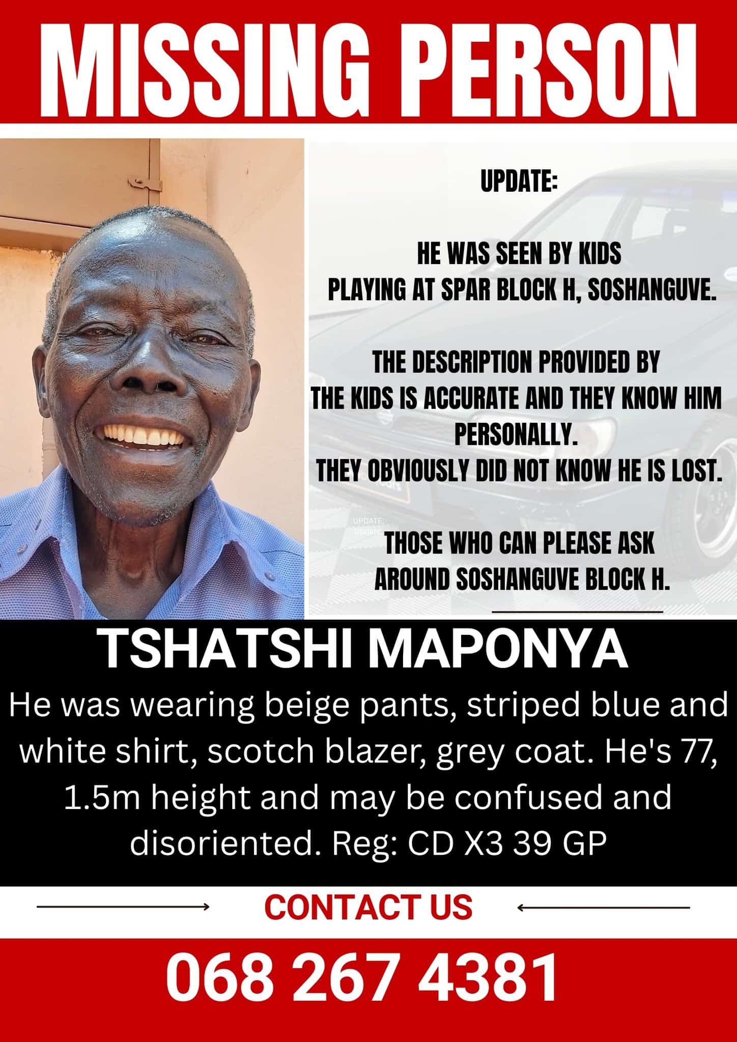 Have you seen this missing elderly man? | Rekord