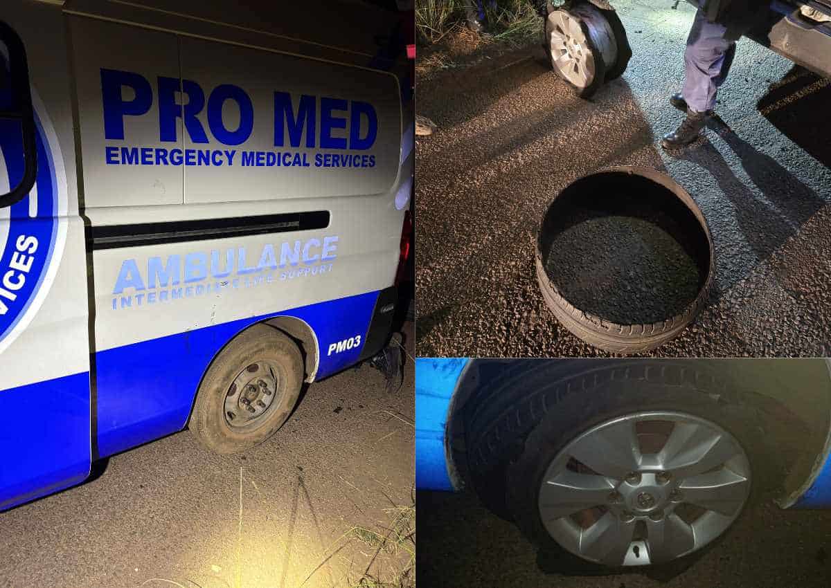 Ambulance targeted in spiking trap on R80 | Rekord