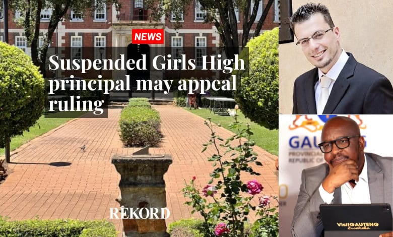 Suspended Girls High principal may appeal ruling | Rekord