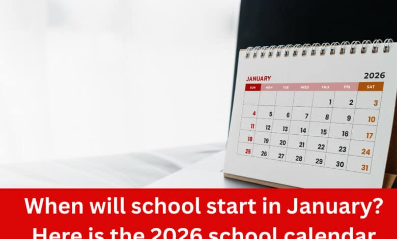 When will school start in January? Here is the 2026 school calendar ...