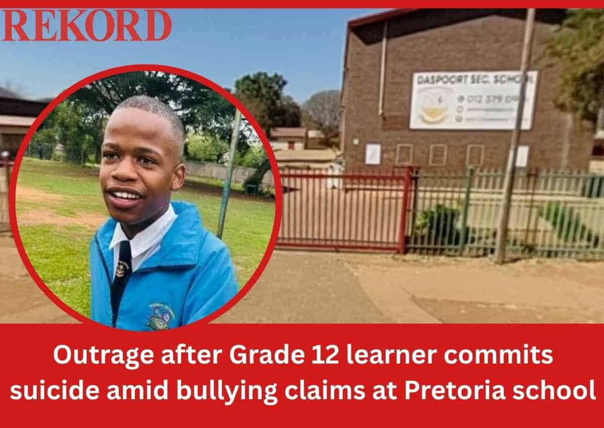 Outrage after Grade 12 learner commits suicide amid bullying claims at ...