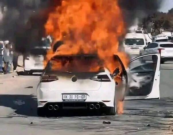 Cosmo City residents burn car after hit-and-run incident | Randburg Sun