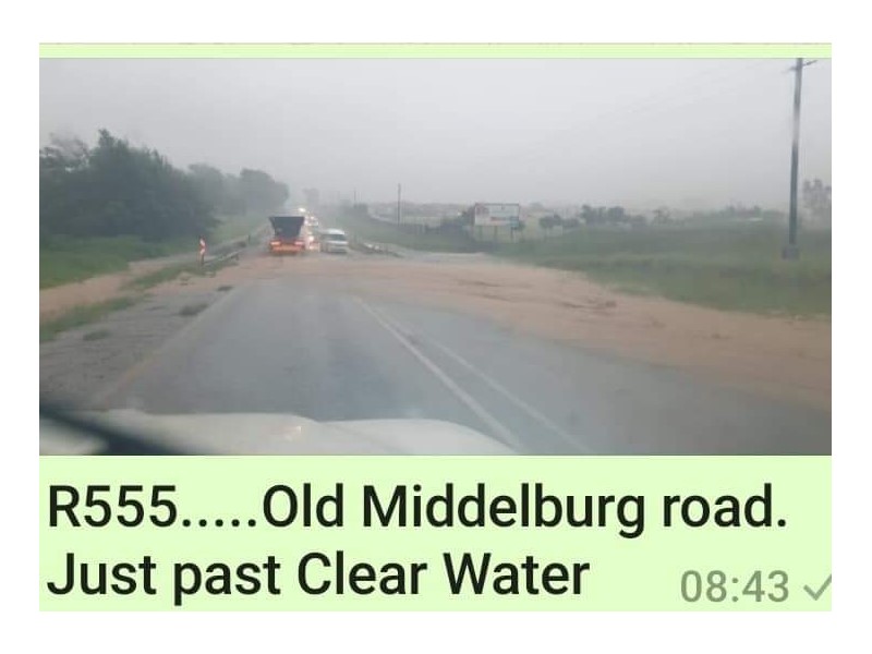 Motorists warned of flooding on R555 (old Witbank road) | Middelburg ...