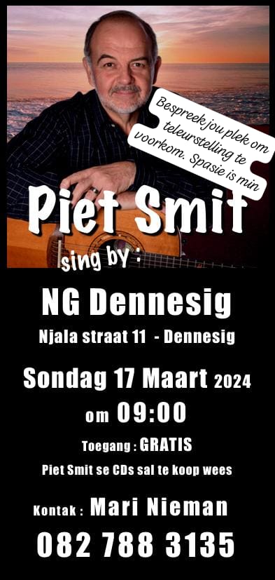 Piet Smit kom sing | Middelburg Observer