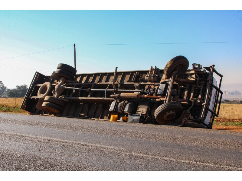 Truck overturned on Stoffberg Road, driver hospitalised | Middelburg ...