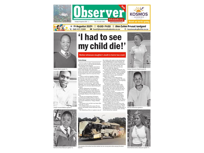 Ons kyk terug op ’n hartseer Augustus met begrafnis van ses kinders ...