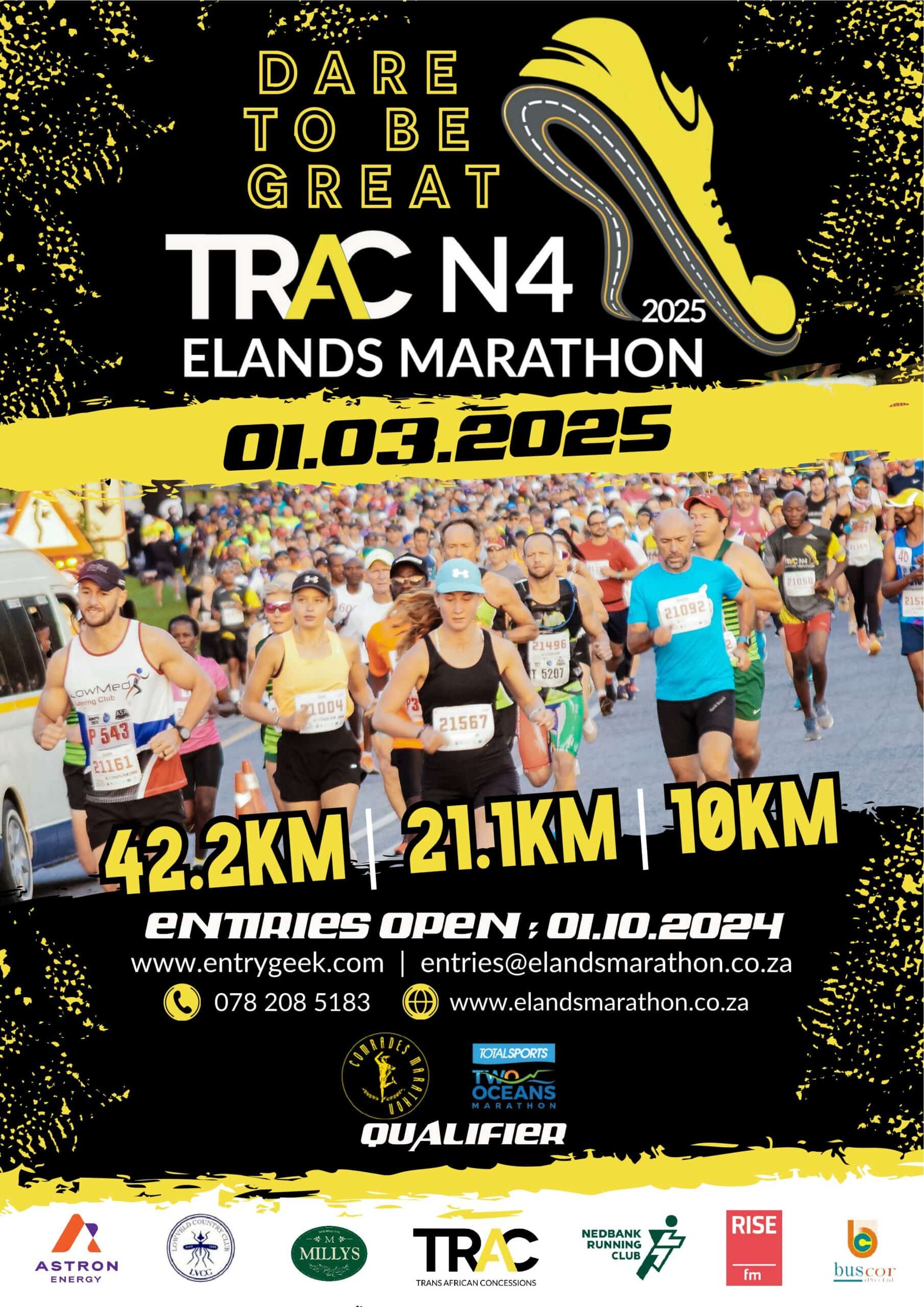 Qualify for Comrades and Two Oceans at the TRACN4 Elands Marathon ...