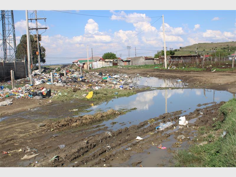 Incomplete roads in eMbalenhle have now become dumping sites | Ridge Times