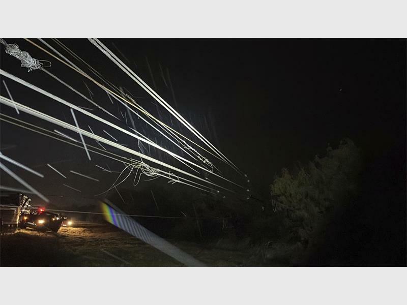 Pylons fall onto N4, cause power outage in Ward 100 too | Ridge Times