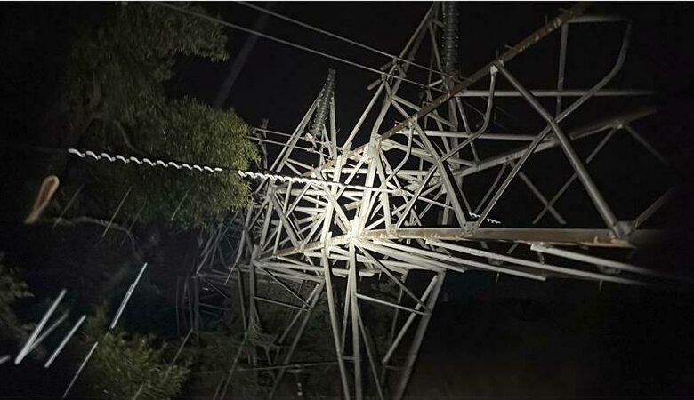 Pylons fall onto N4, cause power outage in Ward 100 too | Ridge Times