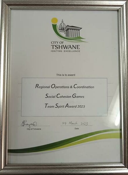 Region 5 wins City of Tswhane's team spirit trophy | Ridge Times
