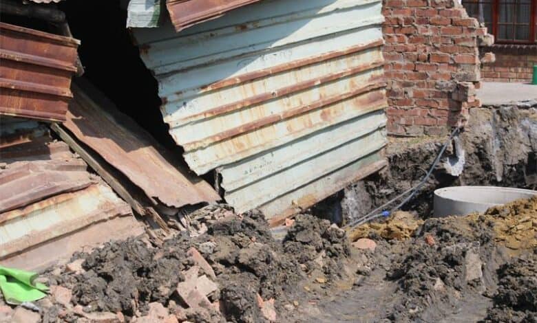 Shack in eMbalenhle is damaged during excavation | Ridge Times